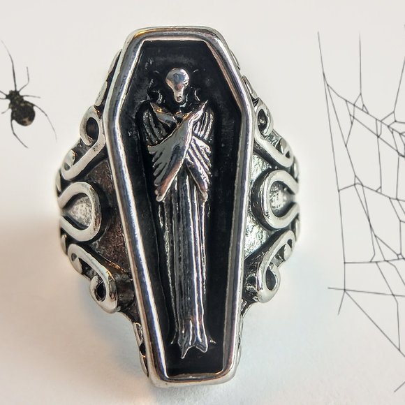 Independent | Jewelry | Statement Ring Mummy Inside Coffin Ring Unisex ...